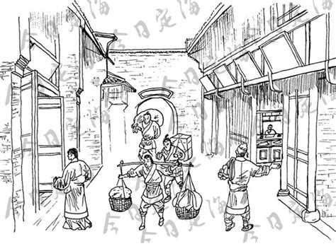 热闹的大街图片简笔画 热闹的大街简笔画图片 热闹的大街简笔画 第6页 大山谷图库