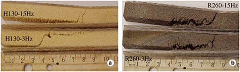 12 Fatigue Crack Path Through The Core A 130 And B 260 Kgm 3