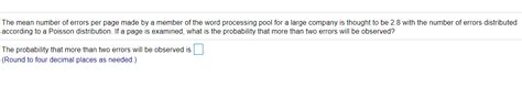 solved the mean number of errors per page made by a member