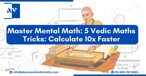 Master Mental Math 5 Vedic Maths Tricks Calculate 10x Faster Abacus