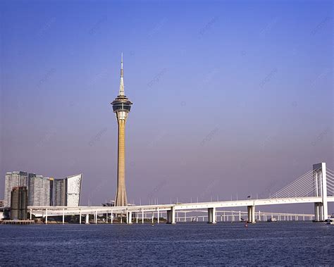 City Scenery Macao Tower Macao Tourist Landmark Background City