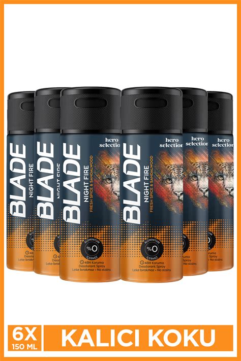 Blade Hero Selection Serisi Night Fire Erkek Deodorant 6x150 Ml Leke