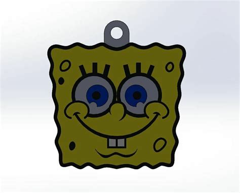 Stl File Spongebob Keychain Stl・3d Printing Design To Download・cults