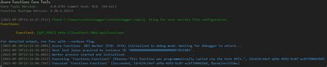 logging calls does not appear in console when running locally in 1 9 0