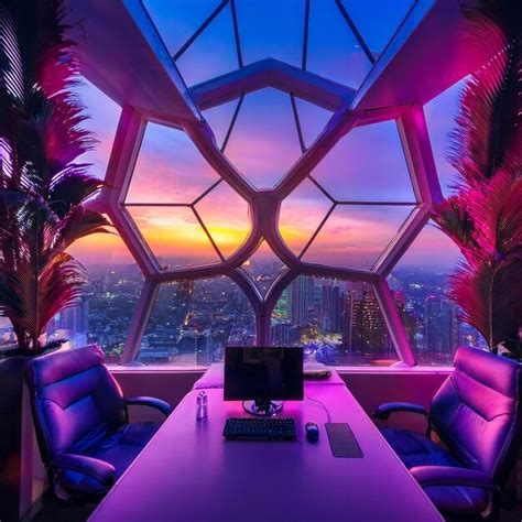 Stylish And Functional Office Design Premium Ai Generated Image