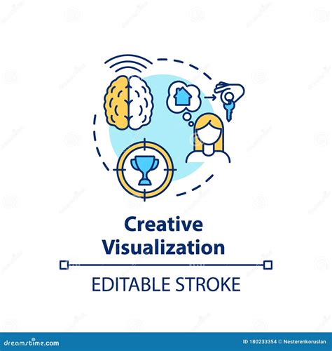 Creative Visualization Concept Icon Stock Vector Illustration Of Circle Metaphor 180233354