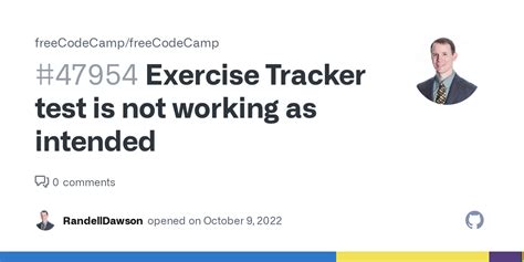 Exercise Tracker Test Is Not Working As Intended · Issue 47954
