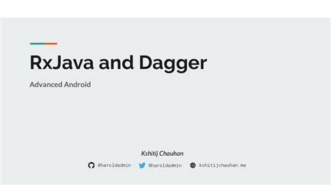 Intro To Rxjava And Dagger For Android Speaker Deck