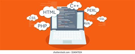 Programming Coding Backgroundflat Designprogram Source Codesoftware Stock Vector Royalty Free
