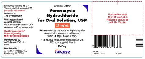 Dailymed Vancomycin Hydrochloride Kit