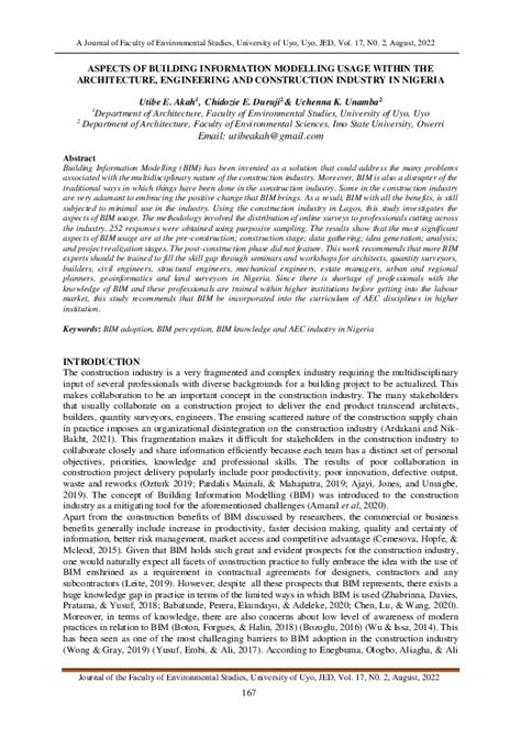 Pdf Aspects Of Building Information Modelling Usage Within The Architecture Engineering And