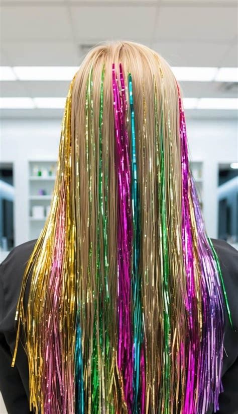 16 Hair Tinsel Ideas Sparkly Styles Thatll Make Your Hair Shine