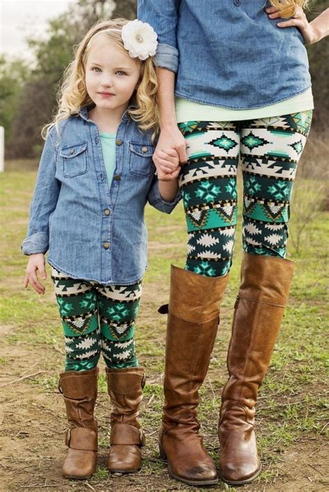 Mommy And Daughter Matching Leggings Tribal Print Mommy Leggings