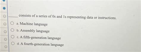 Solved Consists Of A Series Of 0s ﻿and 1s ﻿representing Data