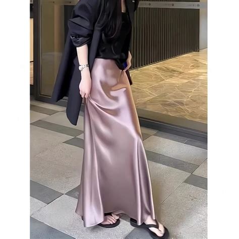 Jual Rok Duyung Satin Silk Premium Rok Panjang Wanita Formal Casual