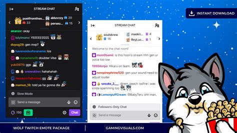 Wolf Emotes 12 Pack Cute Chibi Emotes Kawaii Emotes Twitch Emotes