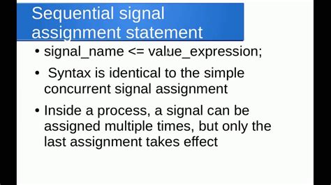 Vhdl Course Session 10 Chapter 5 Sequential Statements Process And Variables Youtube