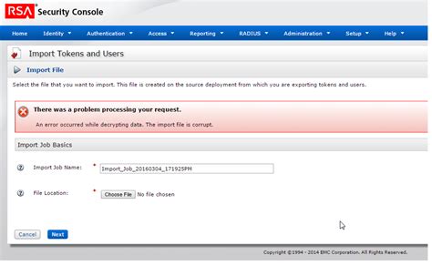 Move Users And Tokens From One Rsa Authentication Manager 8x Server To