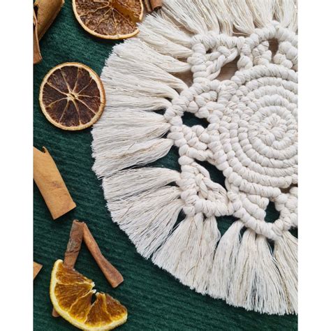 Table Macrame Coaster Diy Free Pattern Bobbiny
