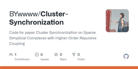 Github Bywcluster Synchronization Code For Paper Cluster Synchronization On Sparse
