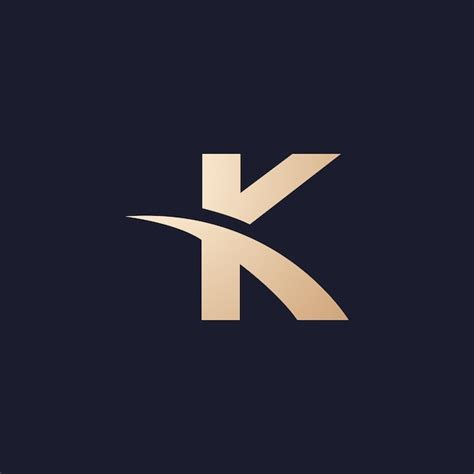 고급스럽고 현대적인 K 문자 로고 디자인 프리미엄 벡터