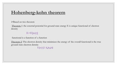 Density Functional Theory Pptx