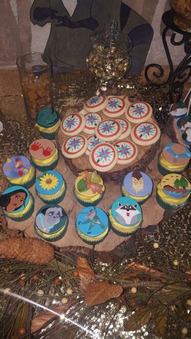 Pocahontas Party Fondant Cupcake Toppers And Compass Cookies My Best Friend Made For Her