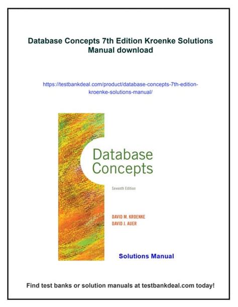 Database Concepts 7th Edition Kroenke Solutions Manual Pdf
