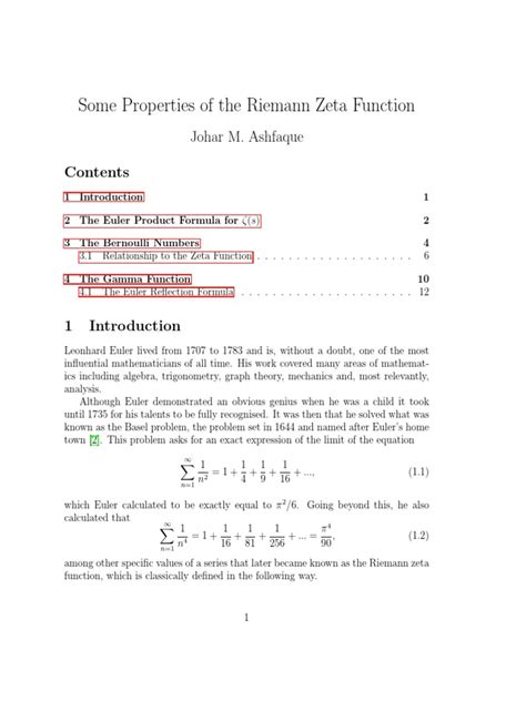 Some Properties Of The Riemann Zeta Func Pdf Pdf Discrete Mathematics Number Theory