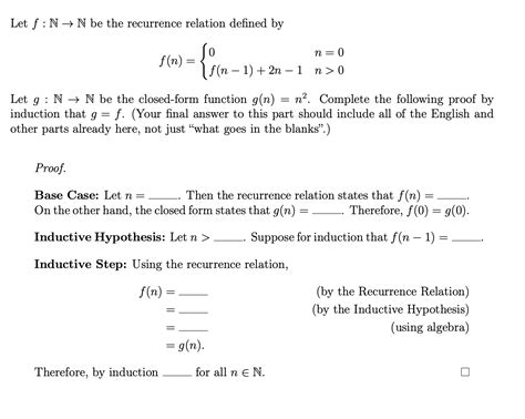 Solved Let F N→n Be The Recurrence Relation Defined By