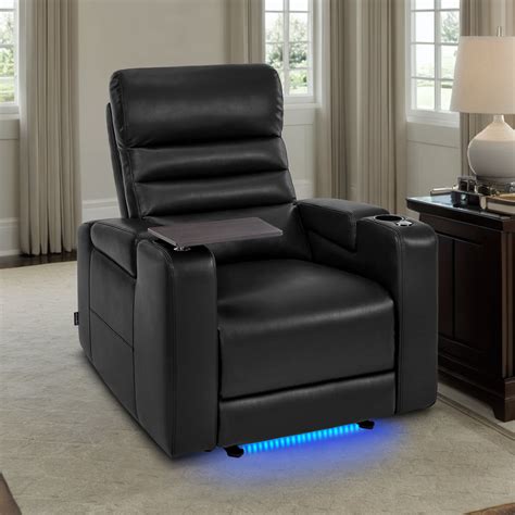 Mcombo Power Recliner Chair Home Theater Seating With Led Light