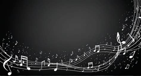 Premium Photo A Black Background With Music Notes And A Black Background
