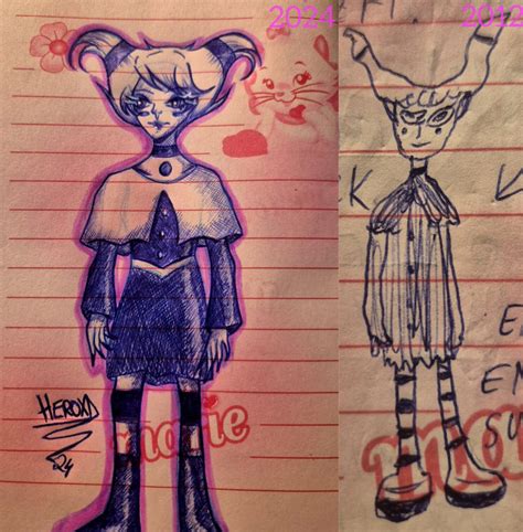 Jinx Reference Pen Sketch Redraw 2024 Vs 2012 By Heroxd On Deviantart