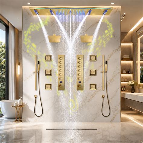 Axis47 Complete Luxury Shower System With Body Jets Dual Shower Syst