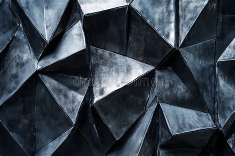 Sharp Edged Brutalist Background Featuring Jagged Angular Steel Structures Dark Moody Stock