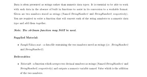 Solved Data Is Often Presented As Strings Rather Than