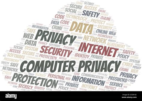Computer Privacy Vector Word Cloud Made With The Text Only Stock Vector Image And Art Alamy