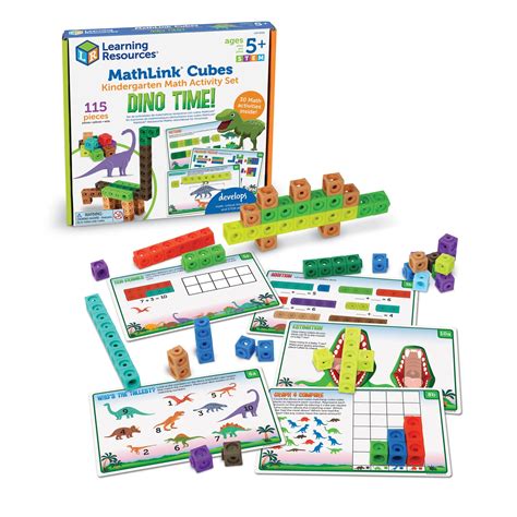 Mathlink Cubes Kinder Math Activity Set Dino Ja Riollano Co Inc