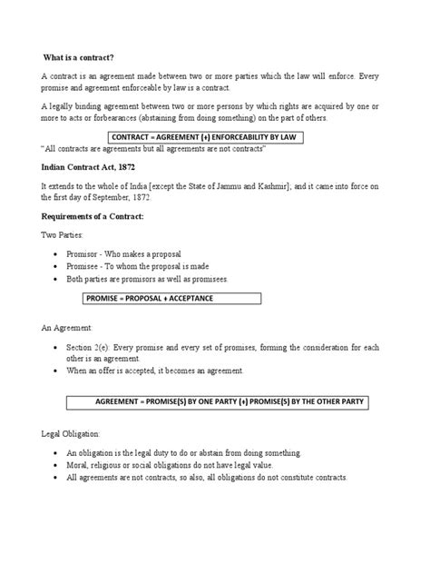 Contract Act Modified Pdf Offer And Acceptance Consideration