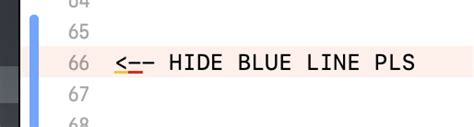 Xcode Interface How To Hide Blue Line On Editor Stack Overflow