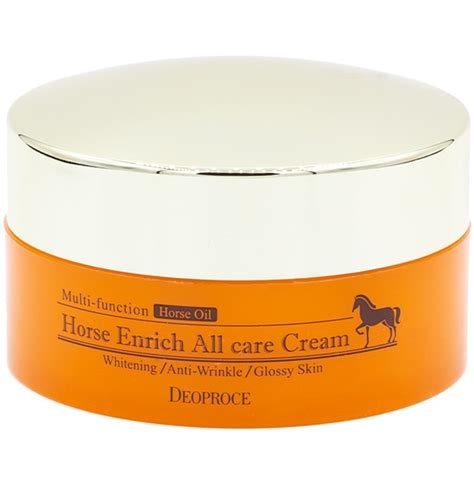 DEOPROCE Питательный крем с лошадиным жиром. Horse Enrich All Care ...