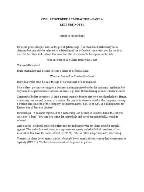 civil procedure and practise lecture notes pdf default judgment affidavit