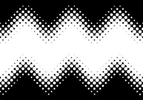 Zigzag Halftone Seamless Border Polka Dots Fade Gradient Zig Zag