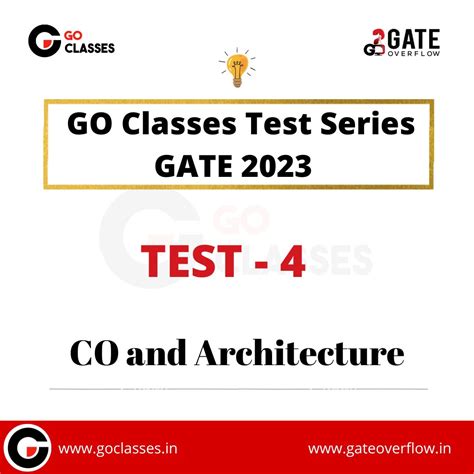 Goclasses Gateoverflow Gate2023 Gatecse Gateexam Coa Testseries Go Classes