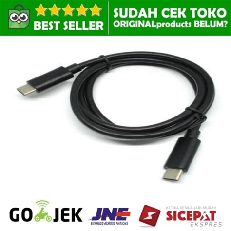 Jual KABEL USB C COWOK TO USB 3 1 TYPE C MALE 1 METER SUPER FAST CHARGING Jakarta Pusat