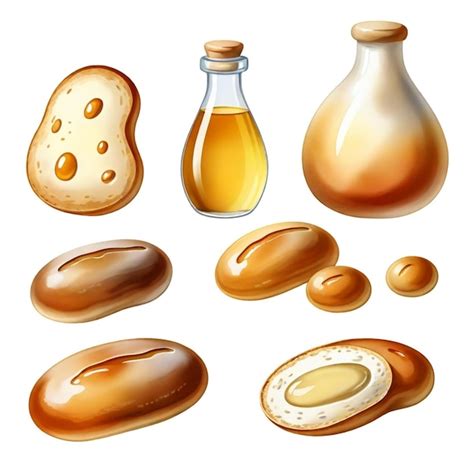 Yeast Vector Set White Background Isolated A High Quality Image Modern Premium Ai Generated Vector