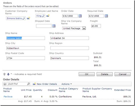 Code On Time Sample Applications Order Form Calculating Freight