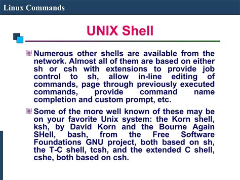 Linux Commands And File Structure Ppt
