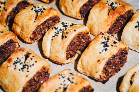 Party Perfect Vegan Sausage Rolls With Mustard Dipping Sauce Juicy