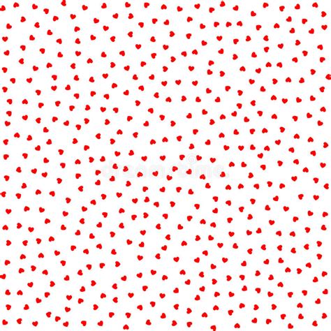 Vector Valentines Day Card Seamless Pattern Red Small Hearts Background Stock Vector